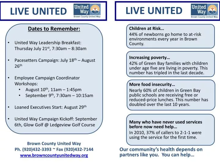 PPT - LIVE UNITED PowerPoint Presentation, free download - ID:6504893