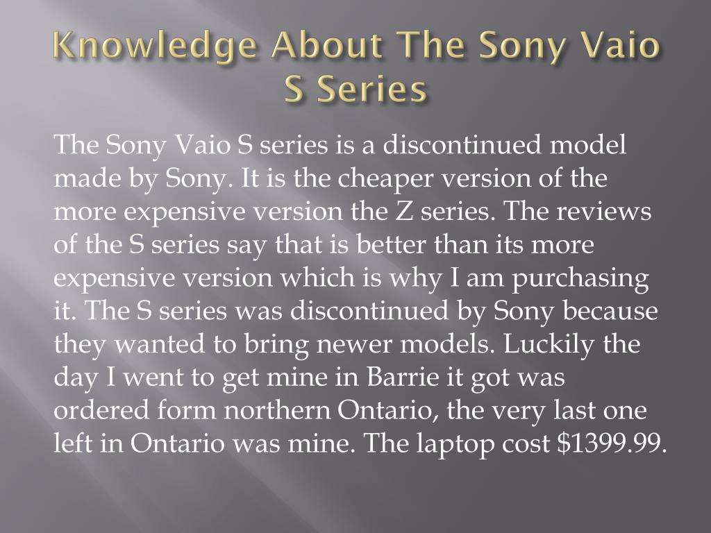 PPT - Sony Vaio S Series 15 Inch PowerPoint Presentation, free download ...