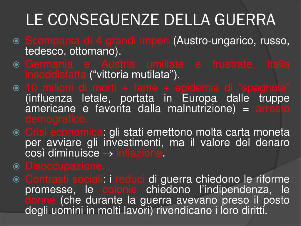 Ppt La Prima Guerra Mondiale Powerpoint Presentation Free Download