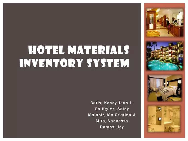 PPT - Hotel materials Inventory System PowerPoint Presentation, free ...