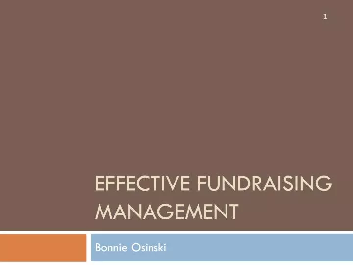 PPT - Effective Fundraising Management PowerPoint Presentation, free ...