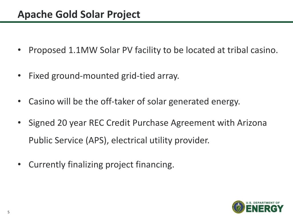 PPT - Tribal Renewable Energy Projects – Critical Success Factors ...