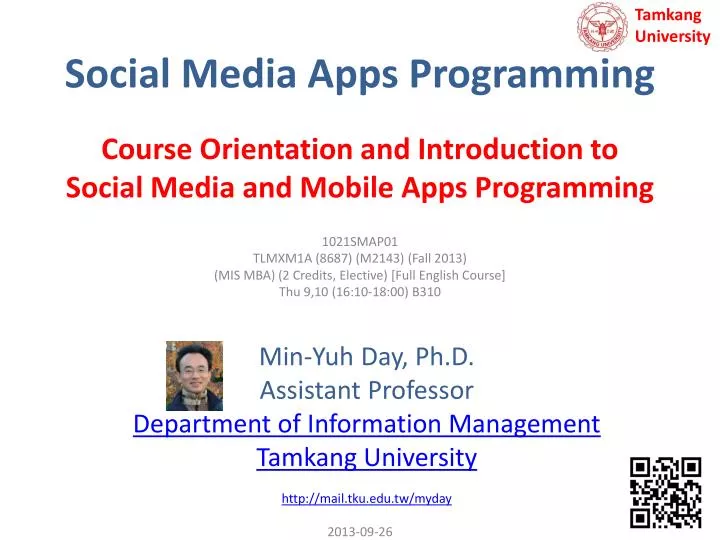 PPT - Social Media Apps Programming PowerPoint Presentation, free ...