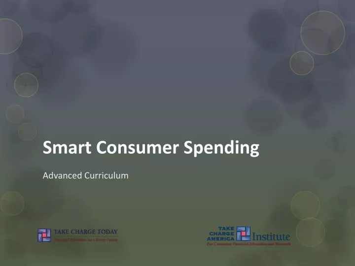 PPT - Smart Consumer Spending PowerPoint Presentation, free download ...