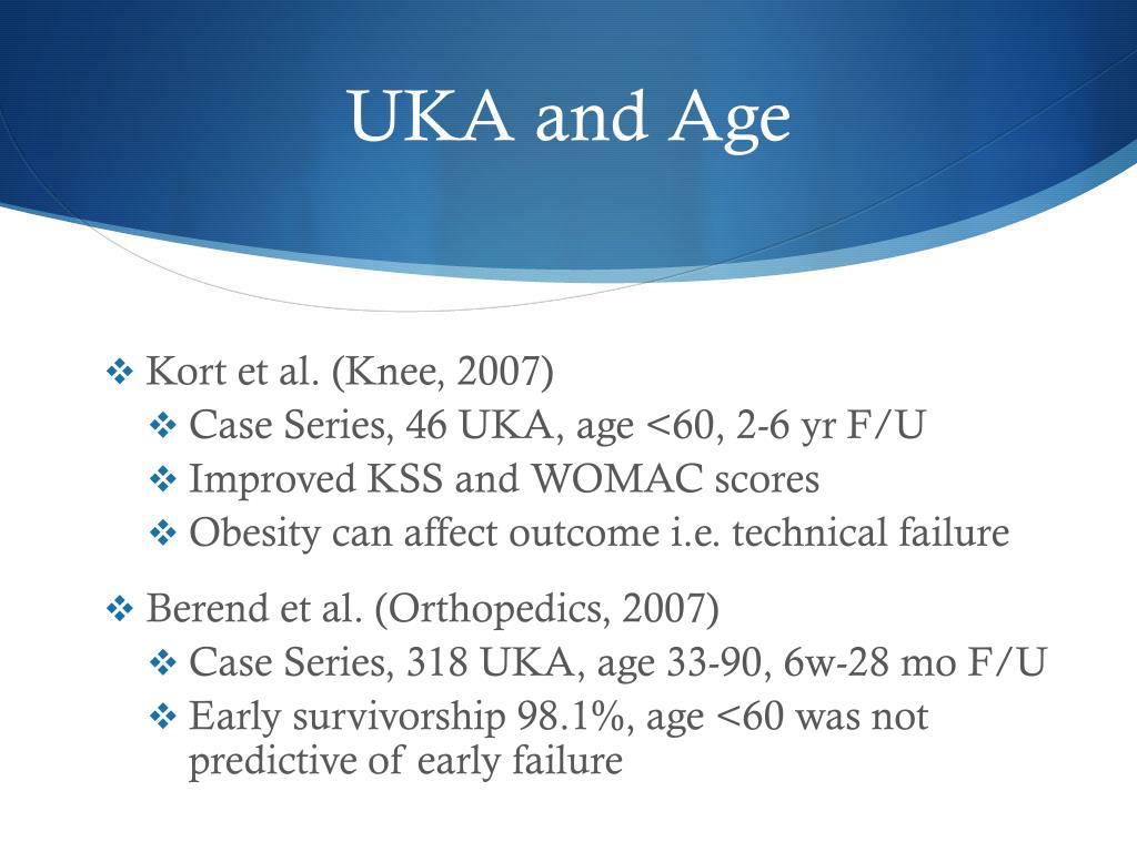 PPT - Unicompartmental Knee Arthroplasty: Indications and Current ...