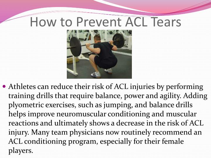 PPT - ACL Injuries PowerPoint Presentation - ID:6508508
