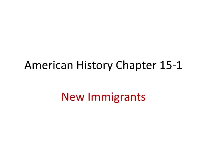 PPT - American History Chapter 15-1 PowerPoint Presentation, free ...