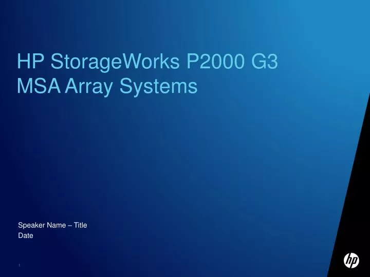 PPT - HP StorageWorks P2000 G3 MSA Array Systems PowerPoint ...