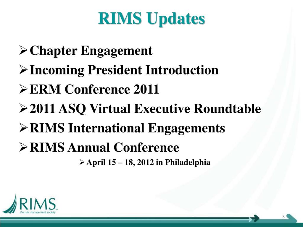 PPT - RIMS Chapter Presidents Webinar December 7, 2011 PowerPoint ...
