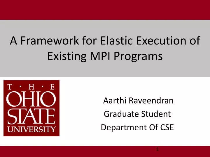 Ppt A Framework For Elastic Execution Of Existing Mpi Programs 9023