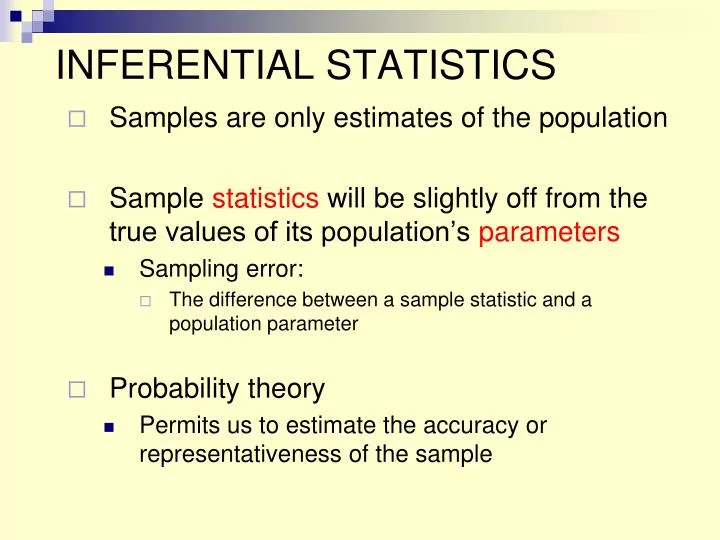 PPT - INFERENTIAL STATISTICS PowerPoint Presentation, free download ...