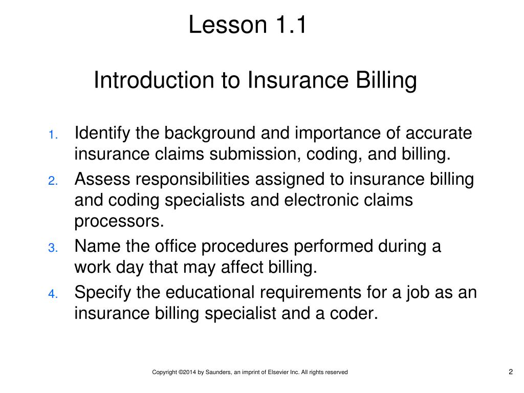 PPT - Chapter 01 Role of an Insurance Billing Specialist PowerPoint ...