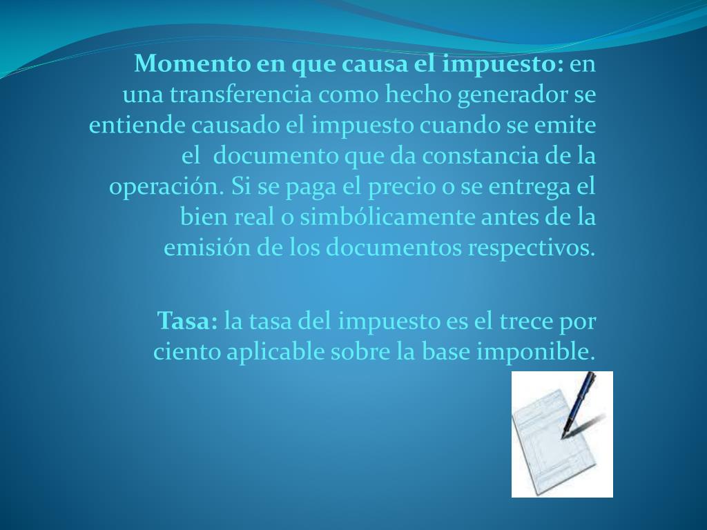 PPT - TEMA: HECHOS GENERADORES DEL IVA. PowerPoint Presentation, free ...