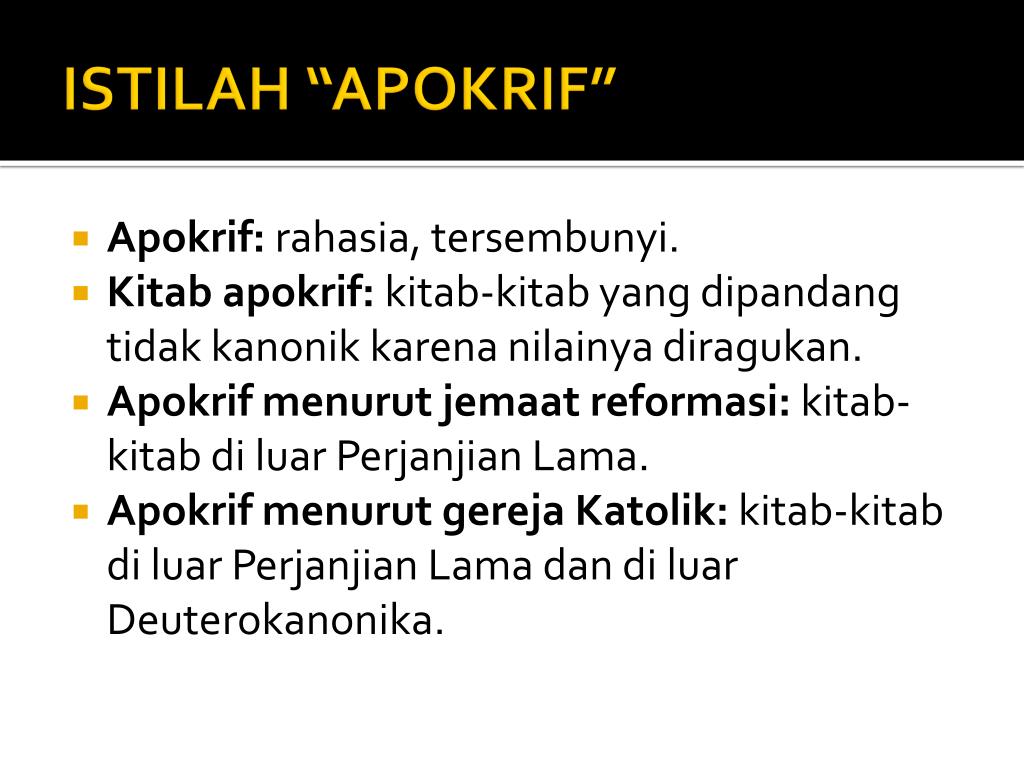 PPT - MENGENAL KITAB-KITAB DEUTEROKANONIKA PowerPoint Presentation ...