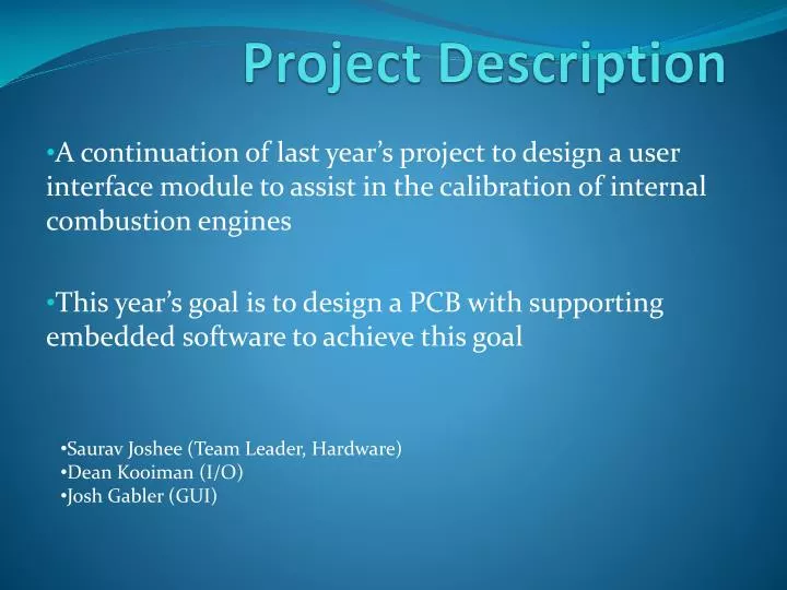 PPT - Project Description PowerPoint Presentation, free download - ID ...