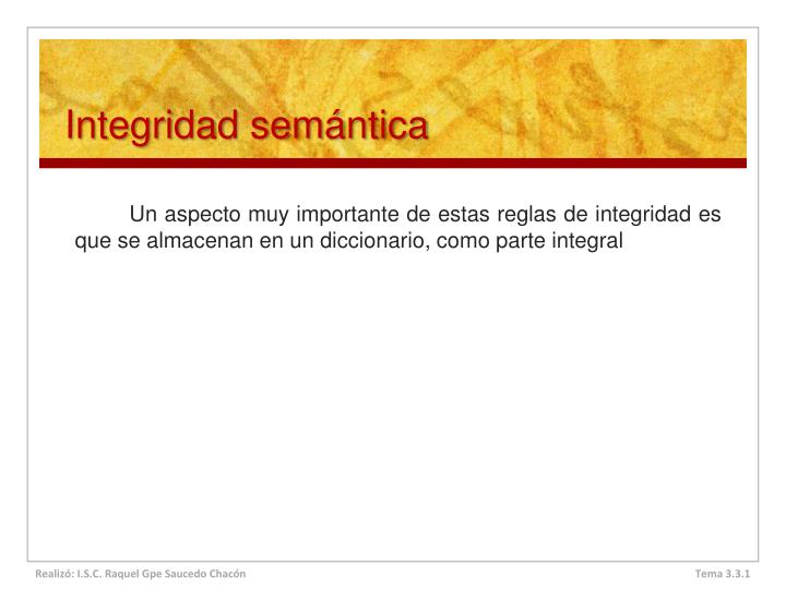 PPT - Concepto de Integridad PowerPoint Presentation - ID:6510635
