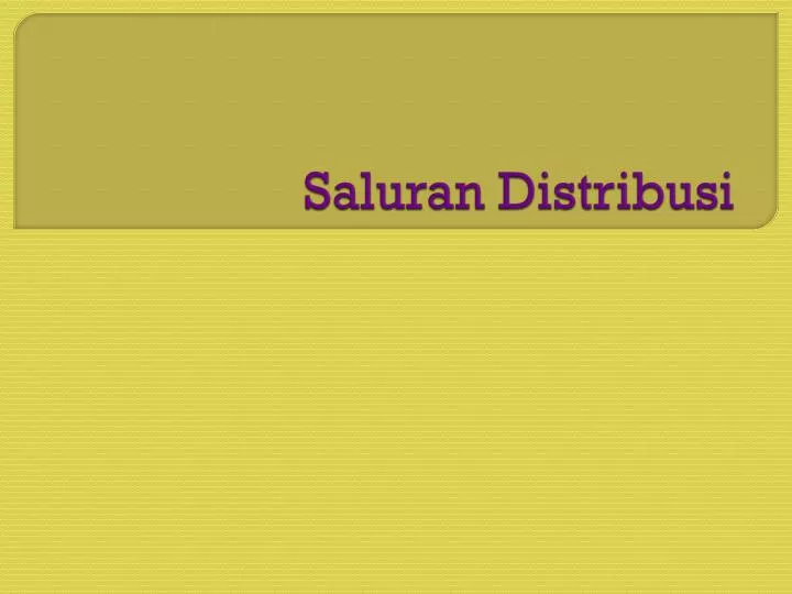 PPT - Saluran Distribusi PowerPoint Presentation, free download - ID ...