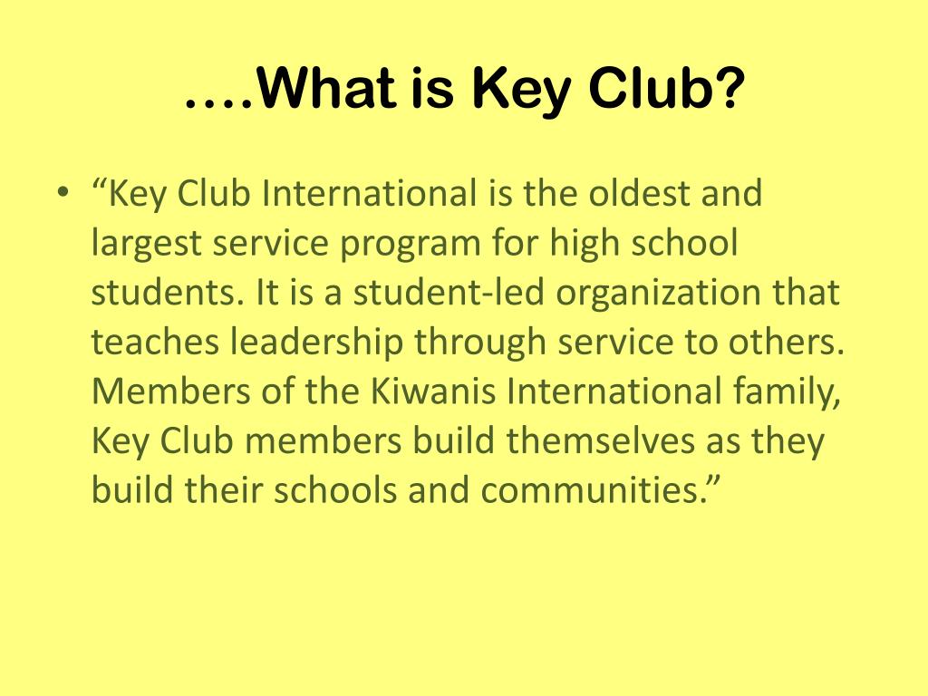 PPT - Good Morning! Welcome to Key Club PowerPoint Presentation, free ...