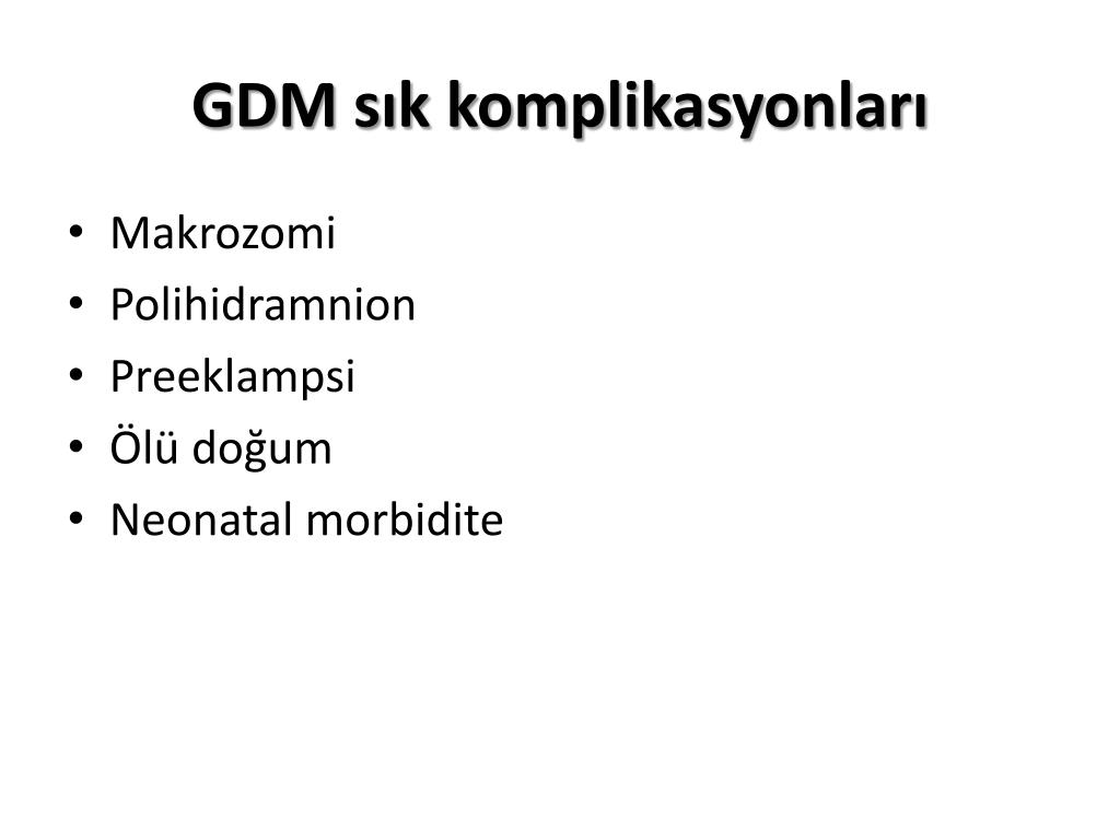 PPT - Gestasyonel Diabetes Mellitus Obstetrik Bakım PowerPoint ...