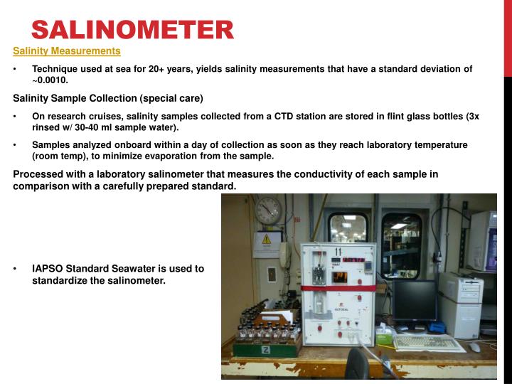 PPT - Salinometer Thermosalinograph (TSG) CTD PowerPoint Presentation ...