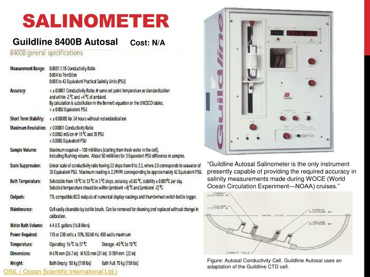 PPT - Salinometer Thermosalinograph (TSG) CTD PowerPoint Presentation ...