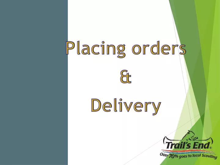 PPT - Placing orders & Delivery PowerPoint Presentation, free download ...