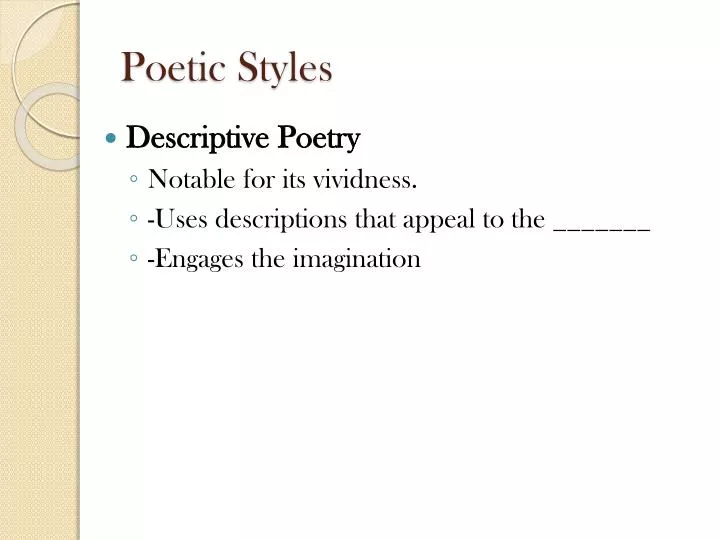 PPT - Poetic Styles PowerPoint Presentation, free download - ID:6514103