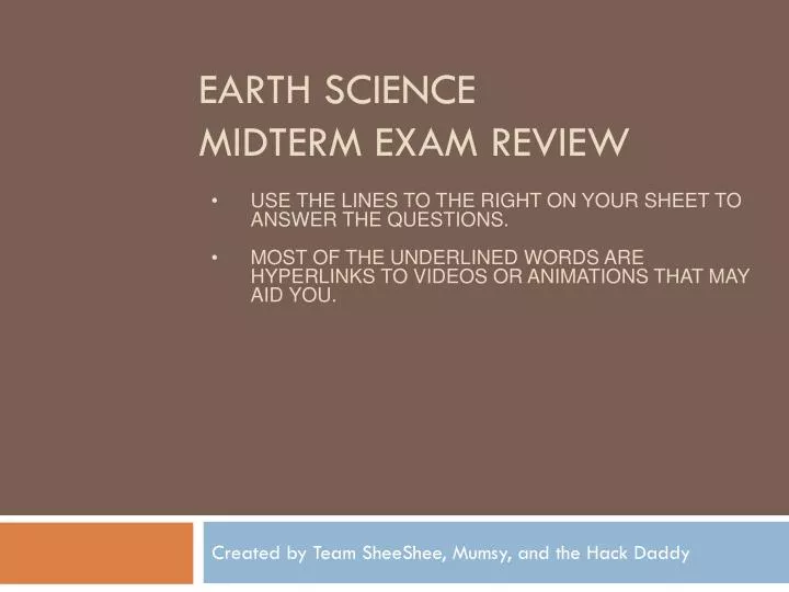 PPT - Earth Science midterm Exam review PowerPoint Presentation, free ... PPT - Earth Science midterm Exam review PowerPoint Presentation, free ...