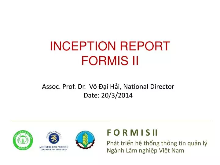 PPT - INCEPTION REPORT FORMIS II PowerPoint Presentation, free download ...
