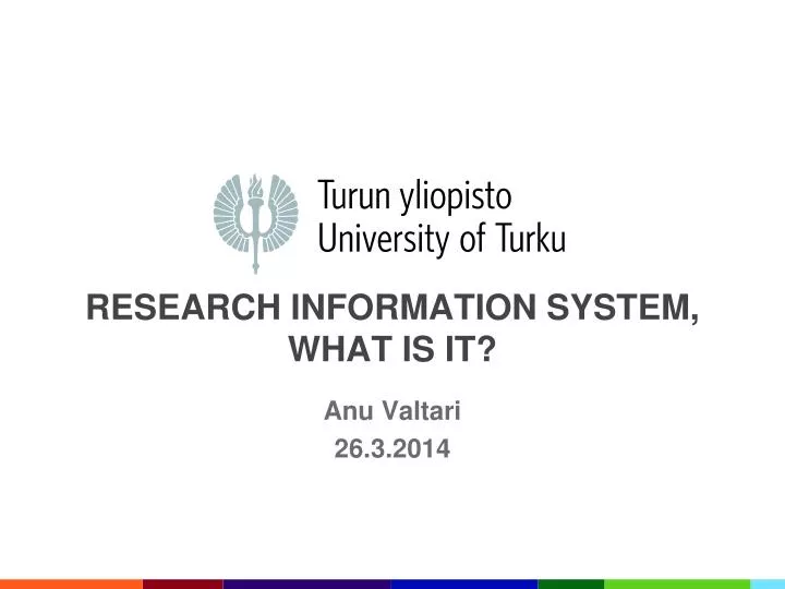 PPT - Research information system, what is it? PowerPoint Presentation ...