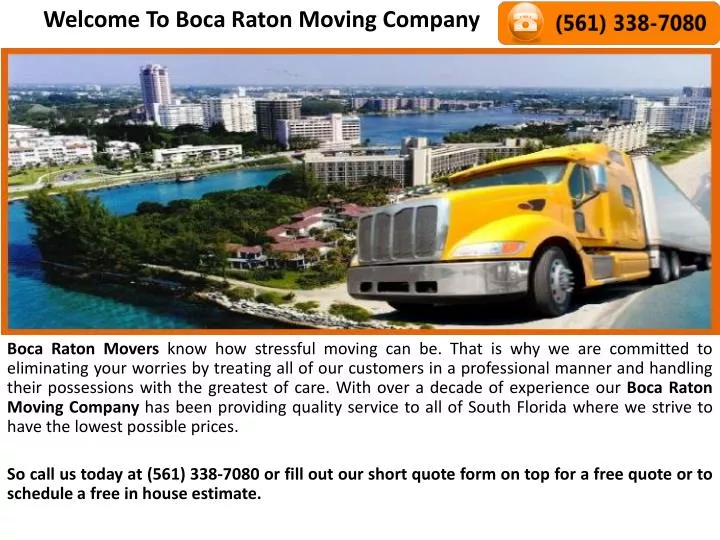PPT - Boca Raton Movers, Boca Raton Moving Company, Discount Flori ...
