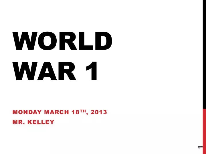 PPT - World war 1 PowerPoint Presentation, free download - ID:6515688