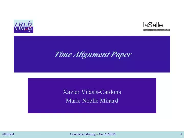 PPT - Time Alignment Paper PowerPoint Presentation, free download - ID ...