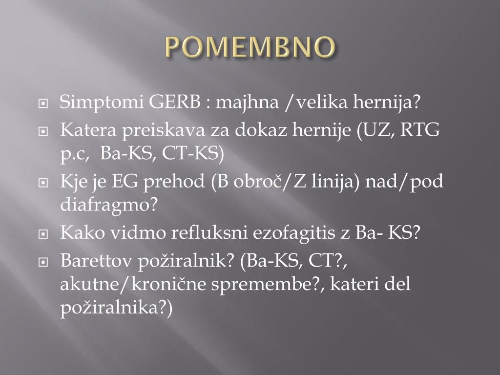 PPT - GERB gastro-ezofagealna refluksna bolezen PowerPoint Presentation ...