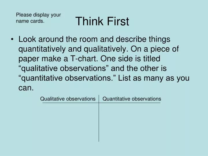 PPT - Think First PowerPoint Presentation, free download - ID:6518284