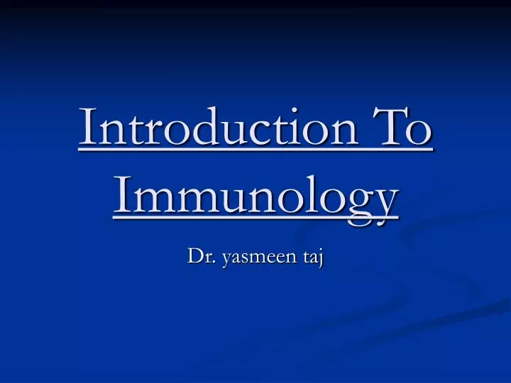 PPT - Introduction To Immunology PowerPoint Presentation, free download ...