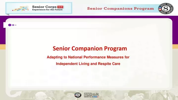 PPT - Senior Companion Program PowerPoint Presentation, free download ...