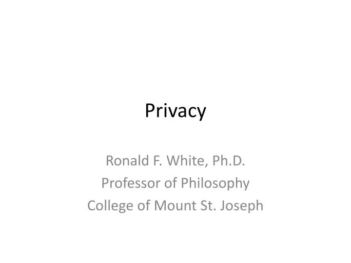 PPT - Privacy PowerPoint Presentation, free download - ID:6518859