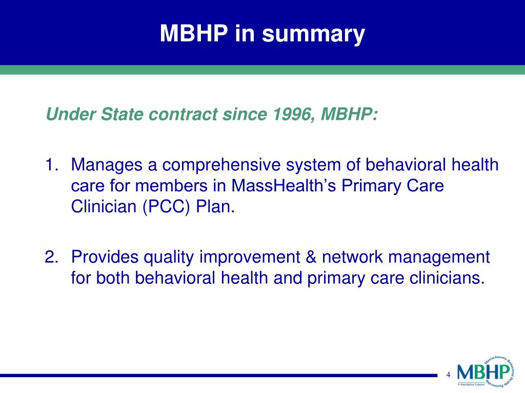 PPT - The Massachusetts Behavioral Health Partnership: PowerPoint ...