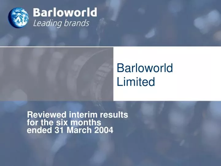 PPT - Barloworld Limited PowerPoint Presentation, free download - ID ...