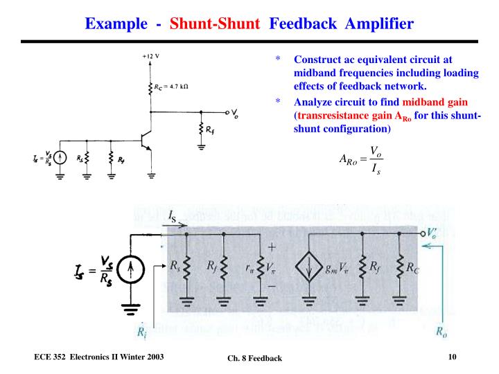 PPT - Shunt-Shunt Feedback Amplifier - Ideal Case PowerPoint ...