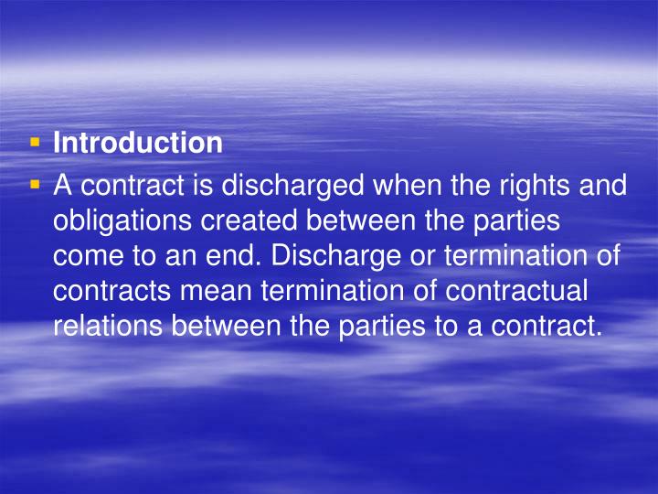 PPT - MODE OF DISCHARGE OF CONTRACTS PowerPoint Presentation - ID:6520178