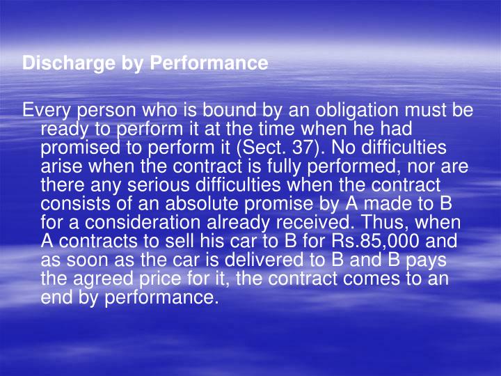 PPT - MODE OF DISCHARGE OF CONTRACTS PowerPoint Presentation - ID:6520178