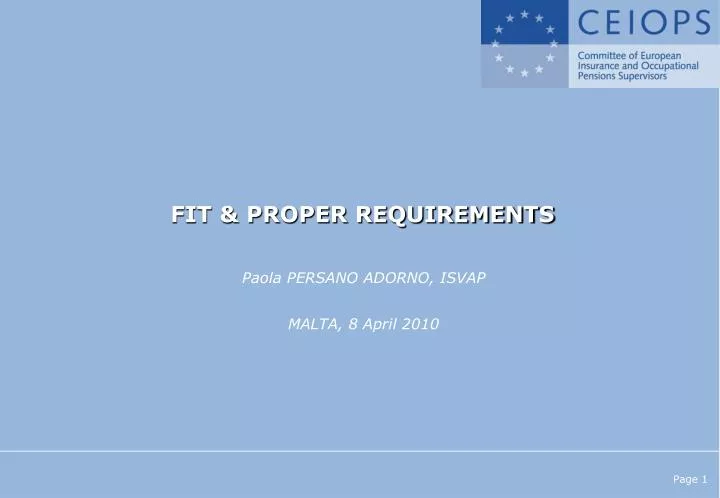 PPT - FIT & PROPER REQUIREMENTS PowerPoint Presentation, free download ...