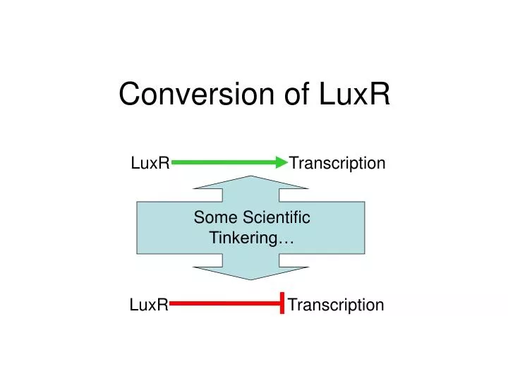 PPT - Conversion of LuxR PowerPoint Presentation, free download - ID ...