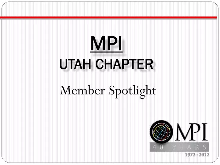 PPT - MPI Utah Chapter PowerPoint Presentation, free download - ID:6521524