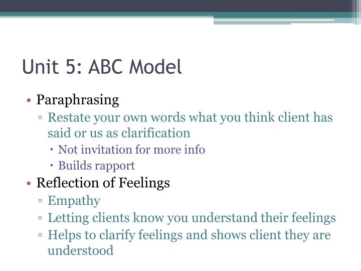 PPT - Unit 5: ABC Model of Crisis Intervention PowerPoint Presentation ...