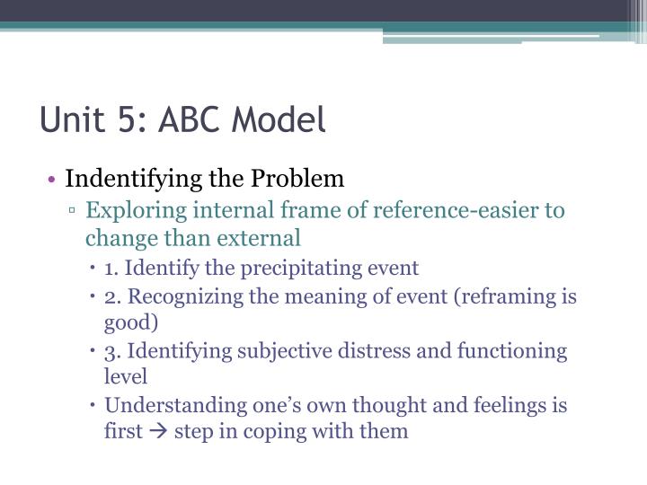 PPT - Unit 5: ABC Model of Crisis Intervention PowerPoint Presentation ...