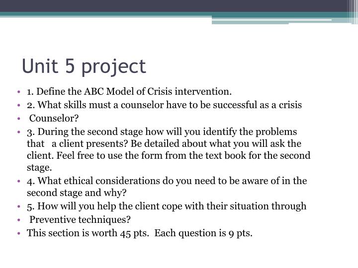 PPT - Unit 5: ABC Model of Crisis Intervention PowerPoint Presentation ...