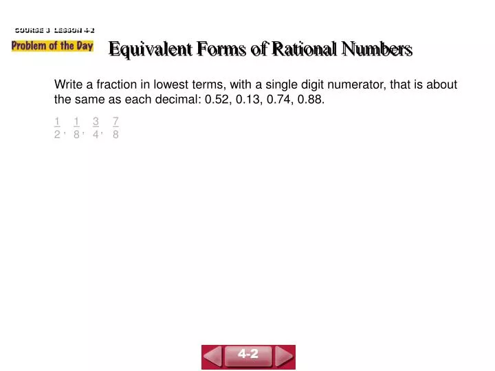 PPT - Equivalent Forms of Rational Numbers PowerPoint Presentation ...